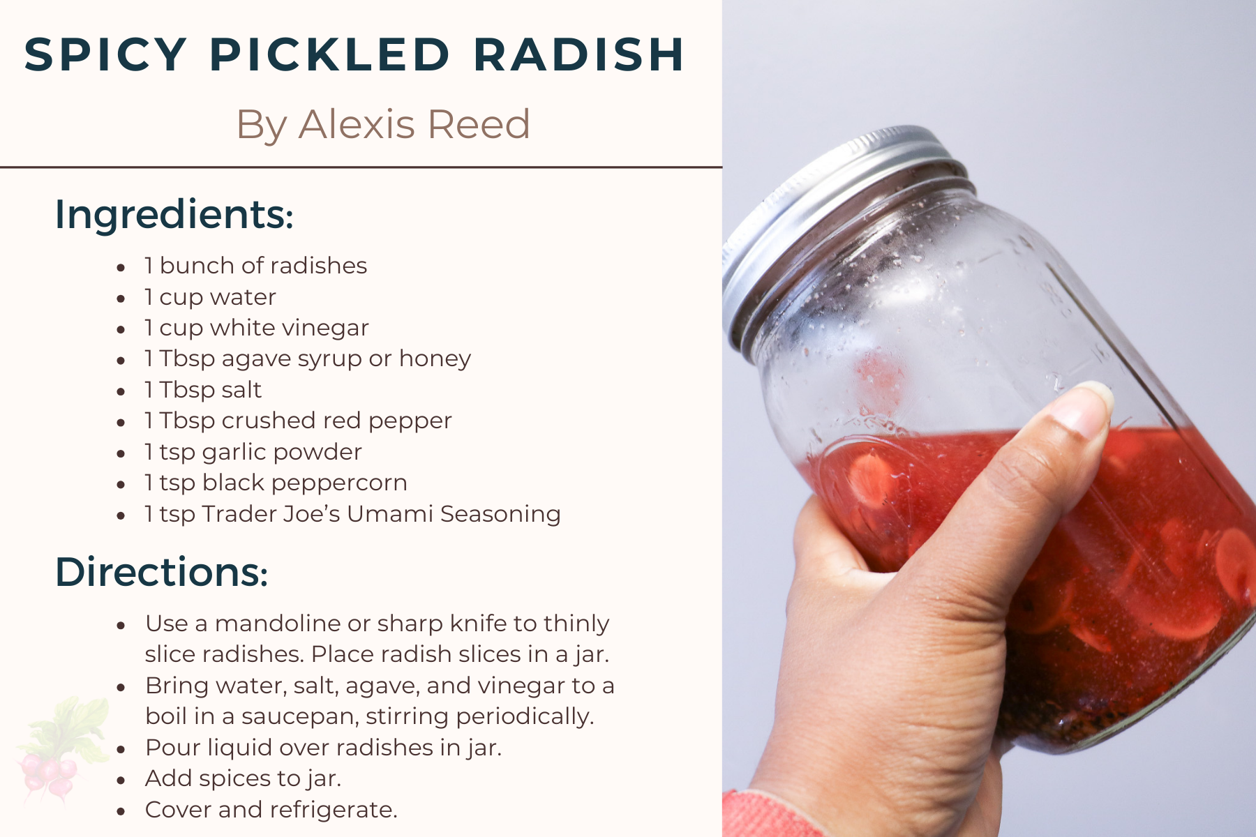 Spicy Pickled Radish: A Crunchy and Refreshing Snack - Flecks of Lex